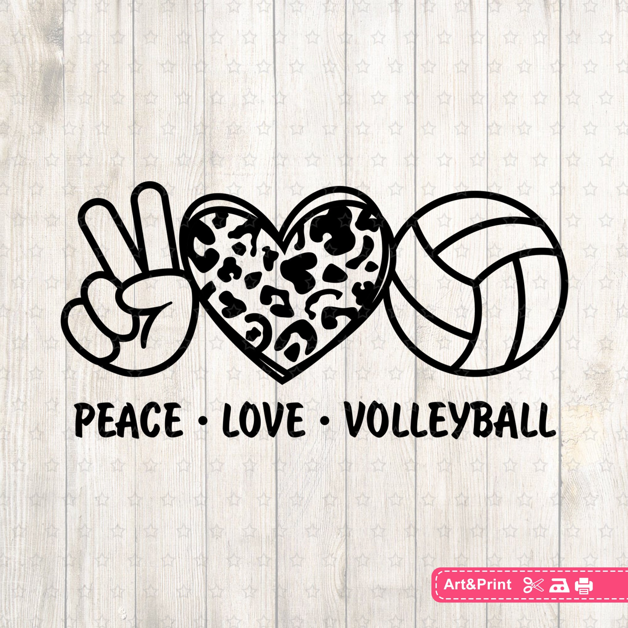 Peace Love Volleyball Svg for Cricut Volleyball Mama Svg - Etsy