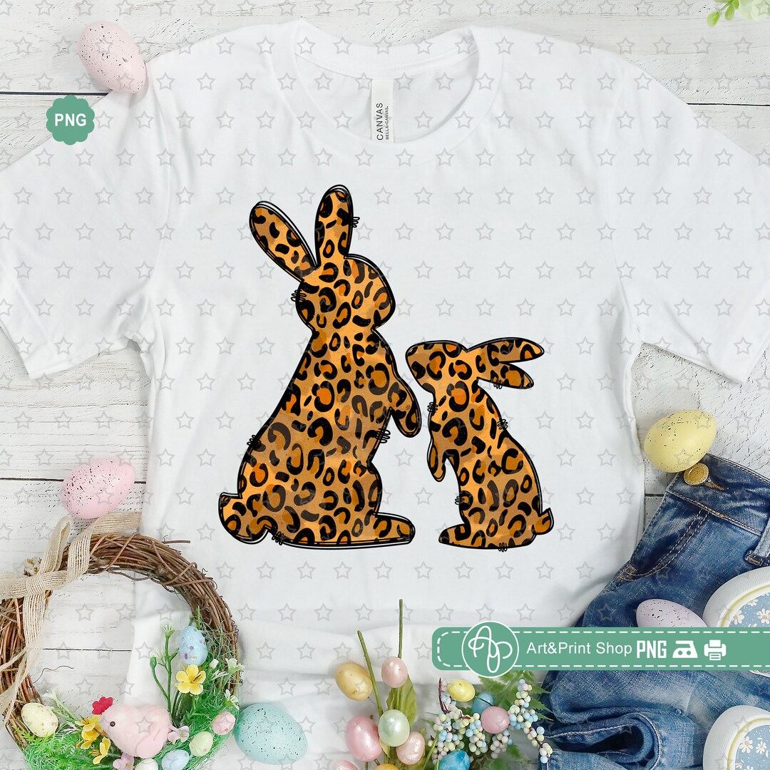 Easter Bunny Mama Png, Happy Easter Png, Little Bunny Leopard Png ...
