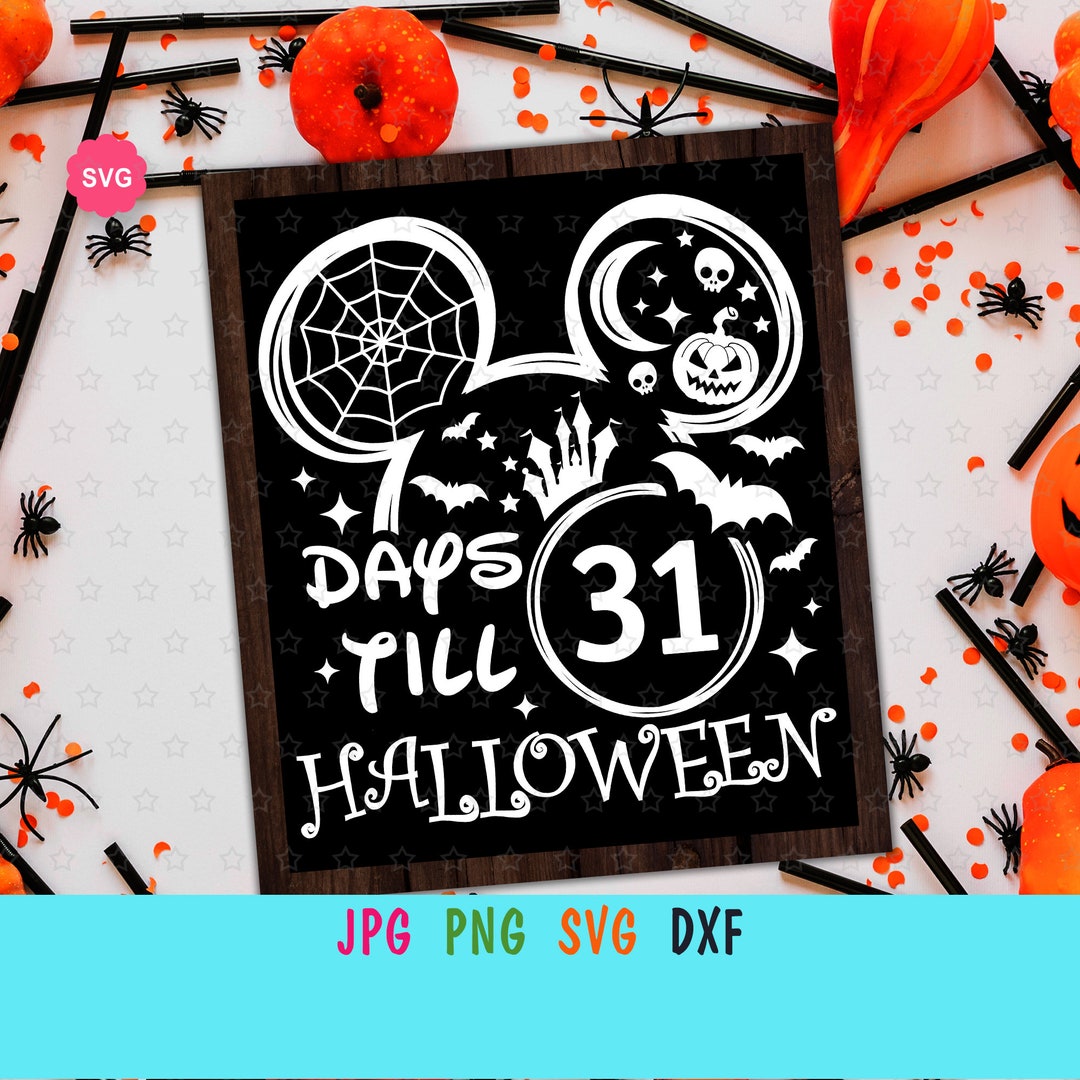 Halloween Countdown Svg for Cricut, Halloween Calendar Print for T ...
