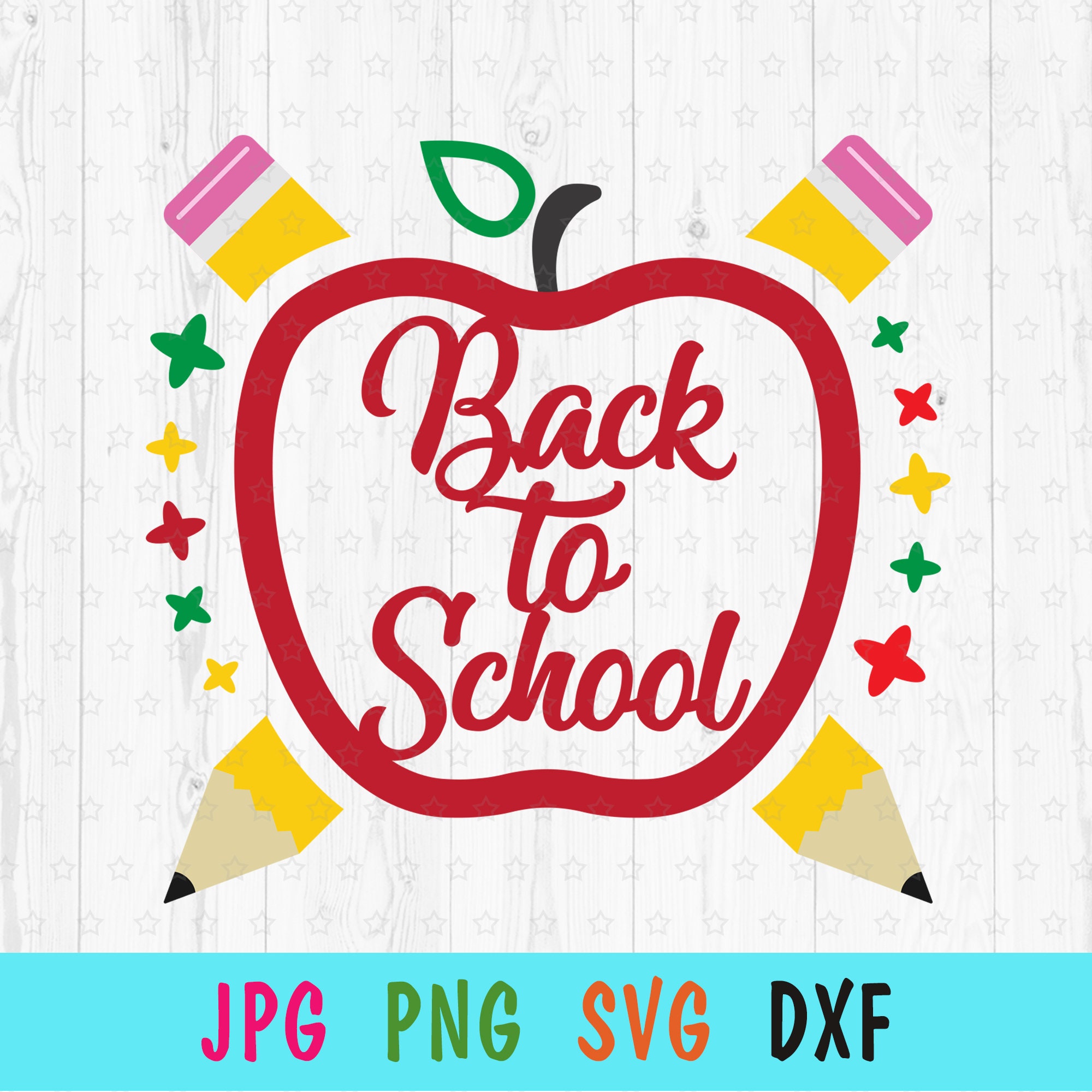 Back to School Svg for Cricut Apple School Print for T-shirt - Etsy