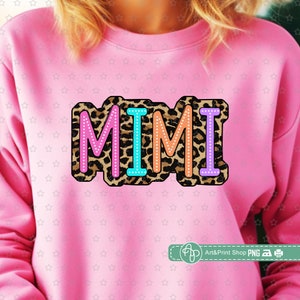 Retro Mimi Leopard Png, Birthday Mimi Png, Mothers Day Png, Bright ...