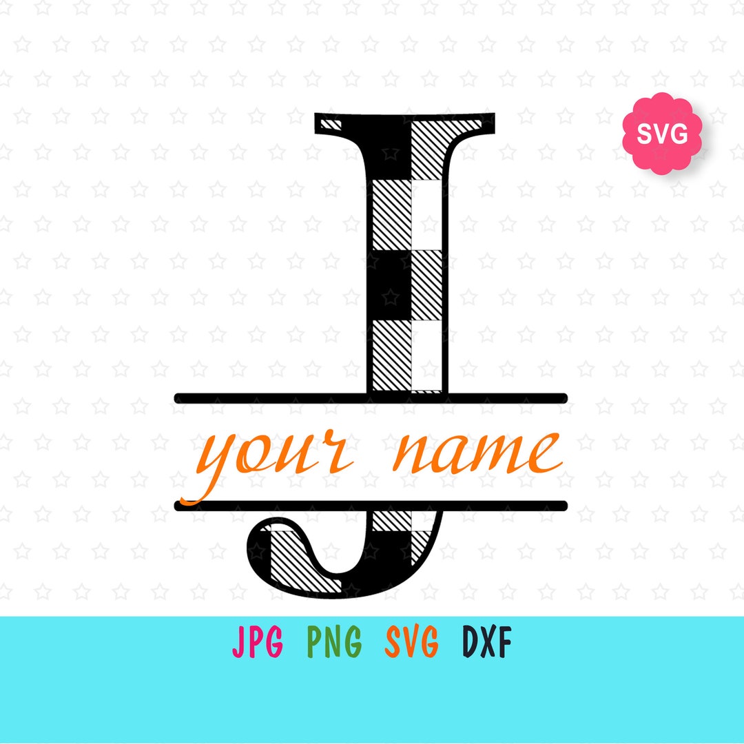 Split Monogram SVG for Cricut, Letter J Monogram Print for T-shirt ...