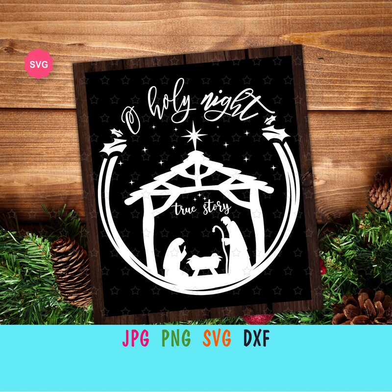 Holy Night Svg - Etsy