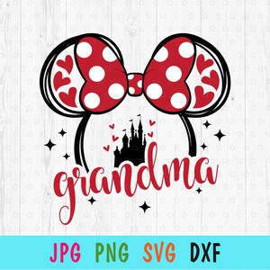 Mouse Grandma Svg for Cricut, Grammy Print for T-shirt, Mommy Svg ...