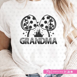 Mouse Grandma Leopard Svg for Cricut, Birthday Grandma Svg, Family Trip ...