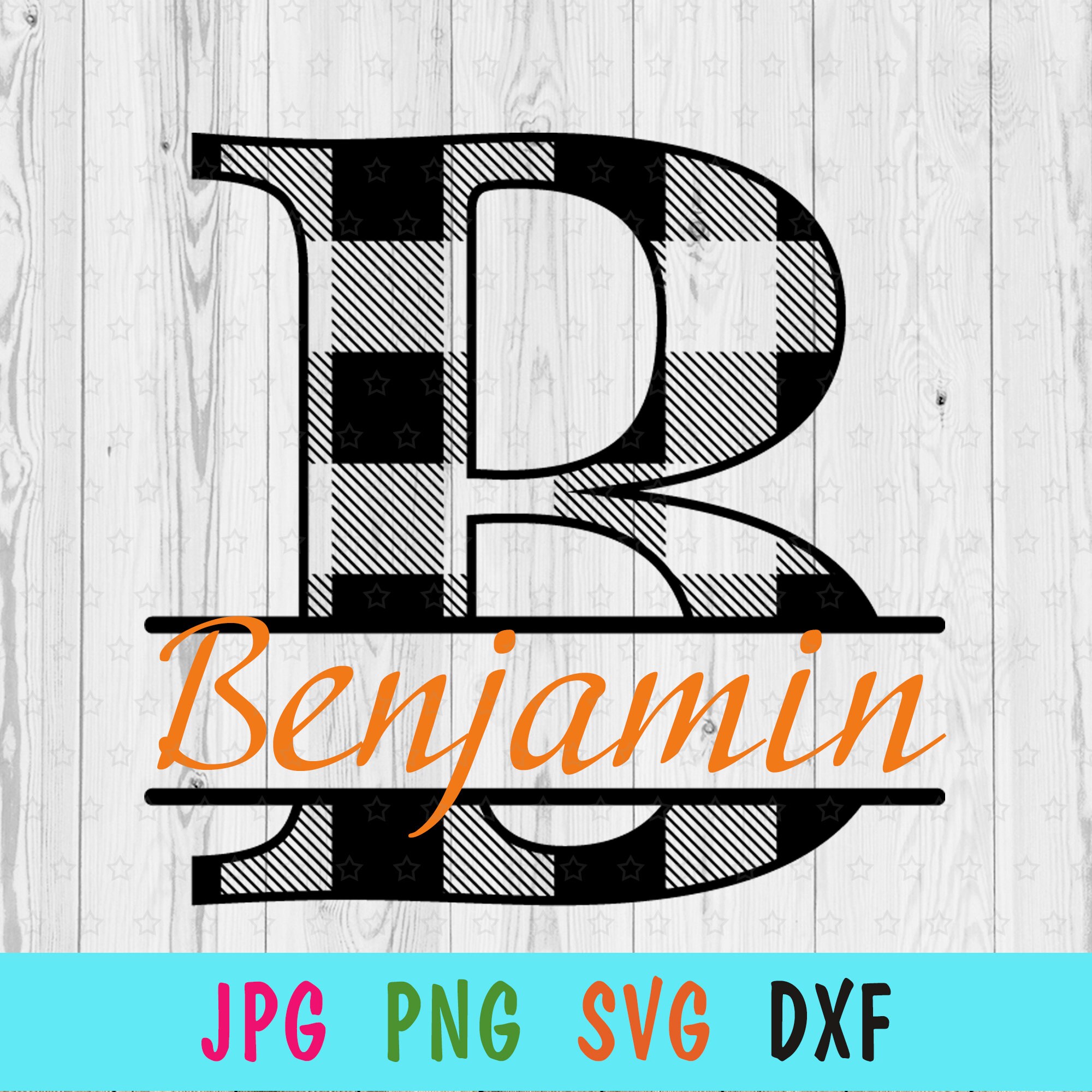 Split Monogram SVG for Cricut Letter B Monogram Print for - Etsy