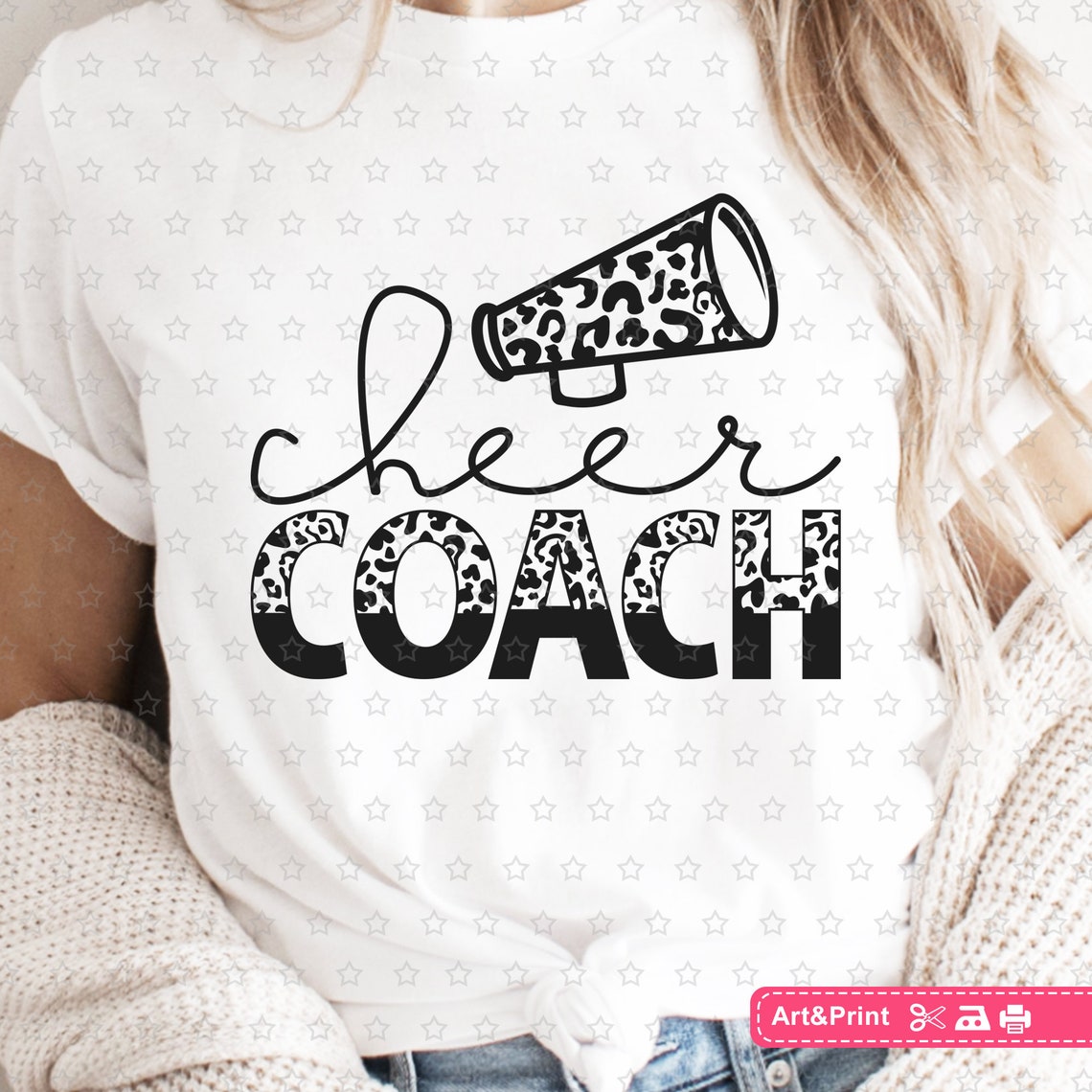 Cheer Coach Leopard Svg for Cricut, Cheerleader Svg, Cheer Mom Svg ...