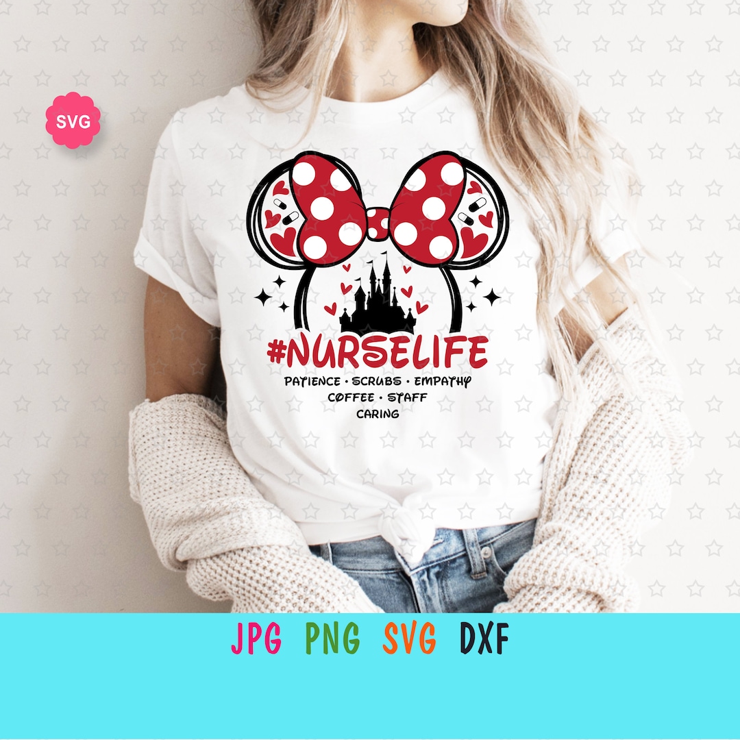Mouse Girl Nurse Life Svg for Cricut, Doctor Print for T-shirt, Mouse ...
