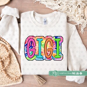 Gigi Png, Bright Paisley Floral Png, Floral Gigi Png, Bright Doodle Png ...