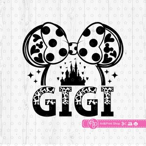 Mouse Gigi Leopard Svg for Cricut, Birthday Gigi Svg, Family Trip Svg ...
