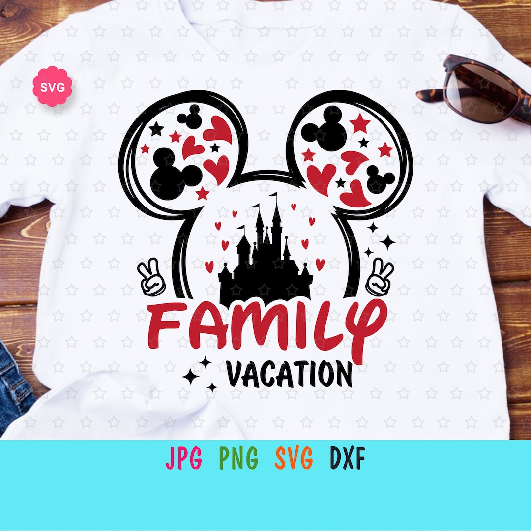 Mouse Family Vacation Svg for Cricut, Family Trip Print for T-shirt ...