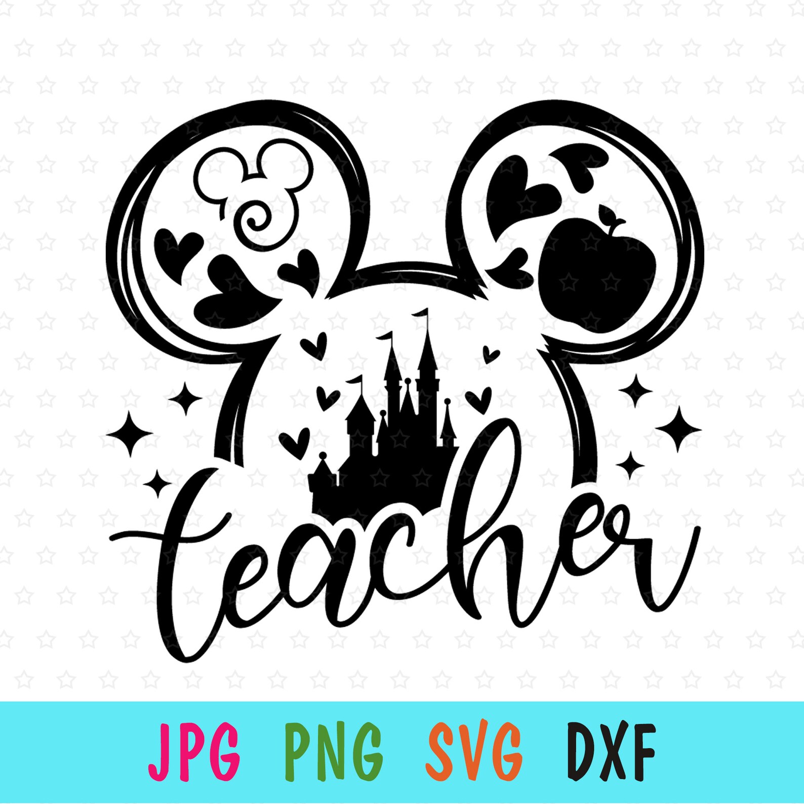 Disney teacher Svg for cricut Mickey teacher print for | Etsy