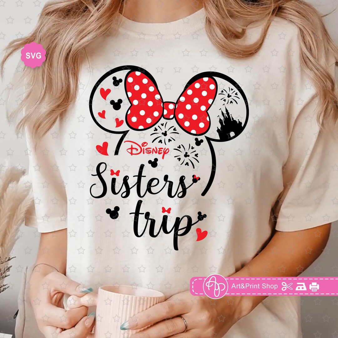 Mouse Sisters Trip Svg for Cricut, Girls Svg, Mouse Castle Trip Svg ...