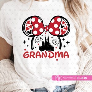 Mouse Grandma Svg for Cricut, Grandma Svg, Family Trip Svg, Mouse Ears ...