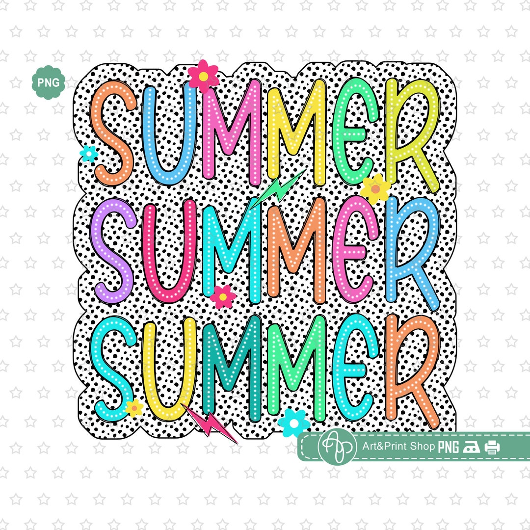 Summer Dalmatian Dots Png, Hello Summer Png, Summer Png, Bright Doodle ...