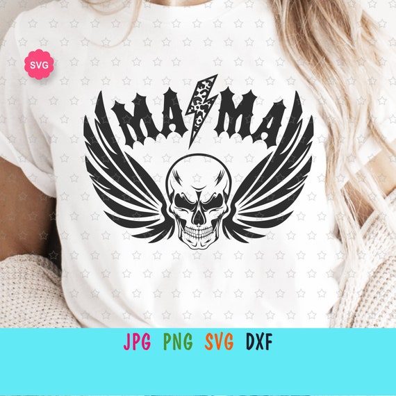 Mama Skull Svg for Cricut Halloween Mom Svg Mama Shirt Svg - Etsy