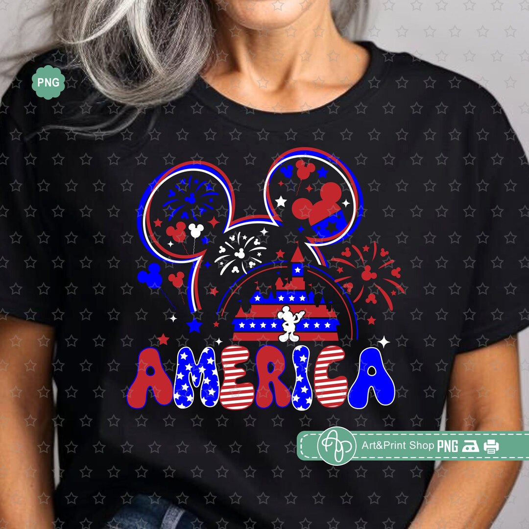 Mouse America Png, 4th of July Png, Patriotic Png, Mouse Castle Png ...