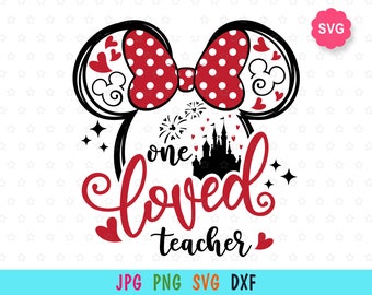 Best teacher Svg Mickey Teach Love Inspire Svg for cricut Back to ...
