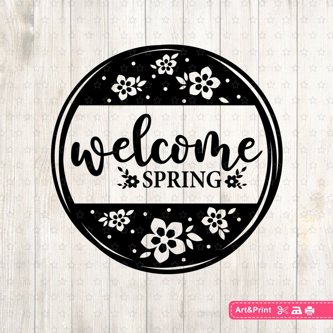 Welcome Spring Sign Svg for Cricut Spring Door Ring Svg - Etsy