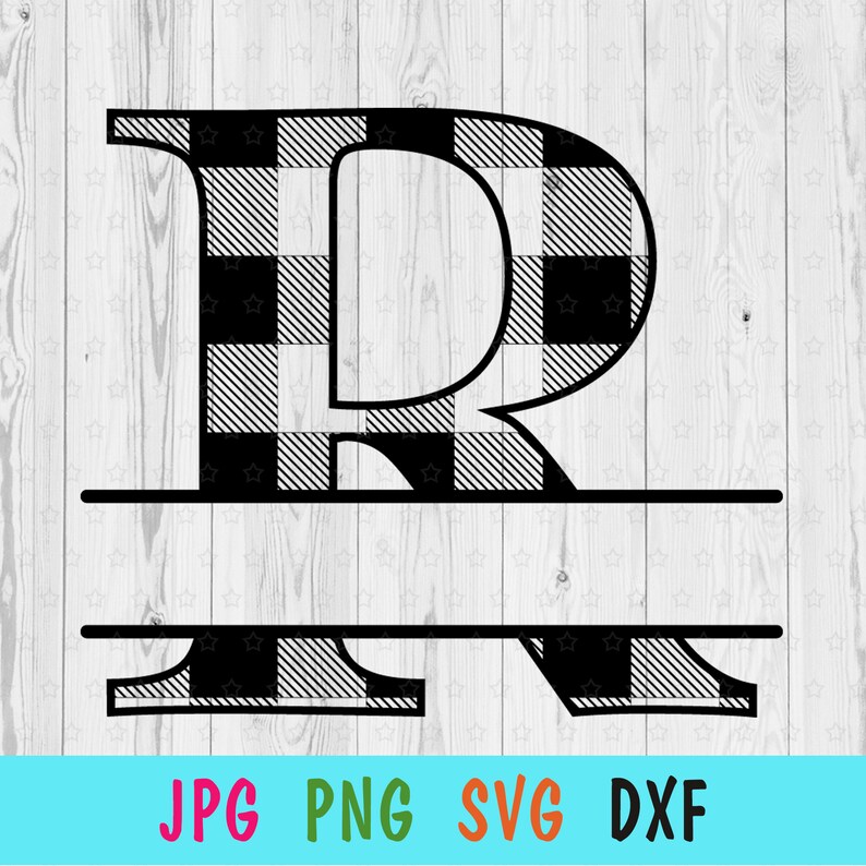 Split Monogram SVG for Cricut Letter R Monogram Print for - Etsy