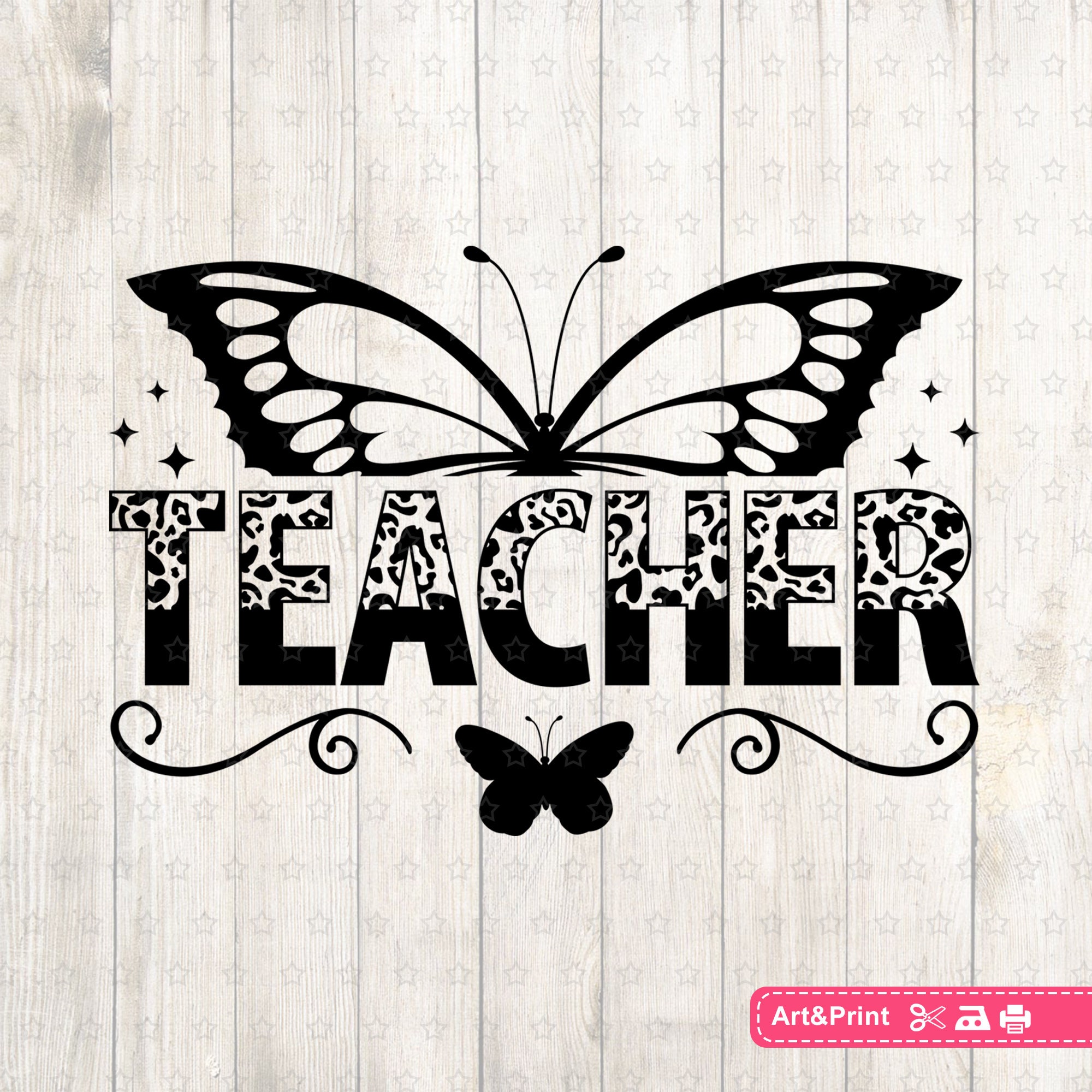 Butterfly Teacher Leopard Svg for Cricut Teacher Shirt Svg - Etsy