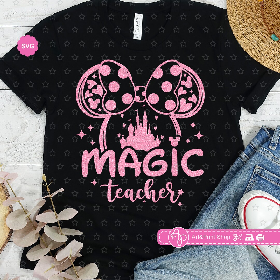 Mouse Girl Magic Teacher Svg for Cricut, Teacher Life Svg, Hello School ...