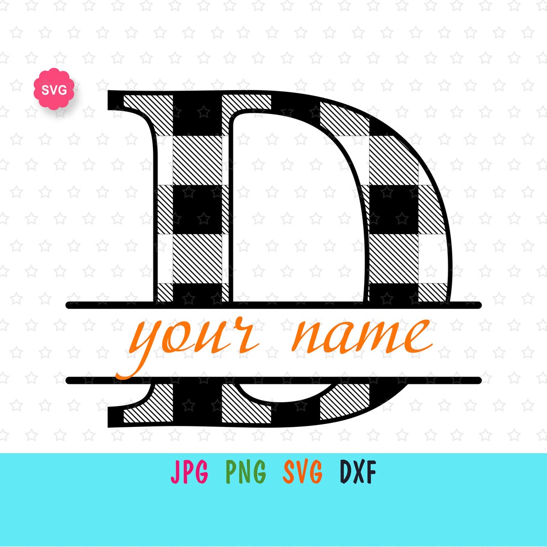 Split Monogram Svg for Cricut, Letter D Monogram Print for T-shirt ...