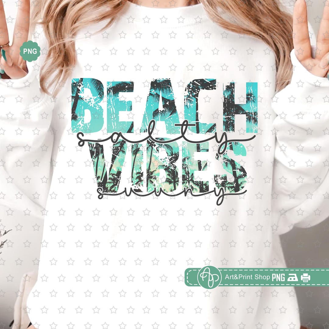Beach Vibes Png, Salty Beach Png, Hello Summer Png, Beach Sublimation ...