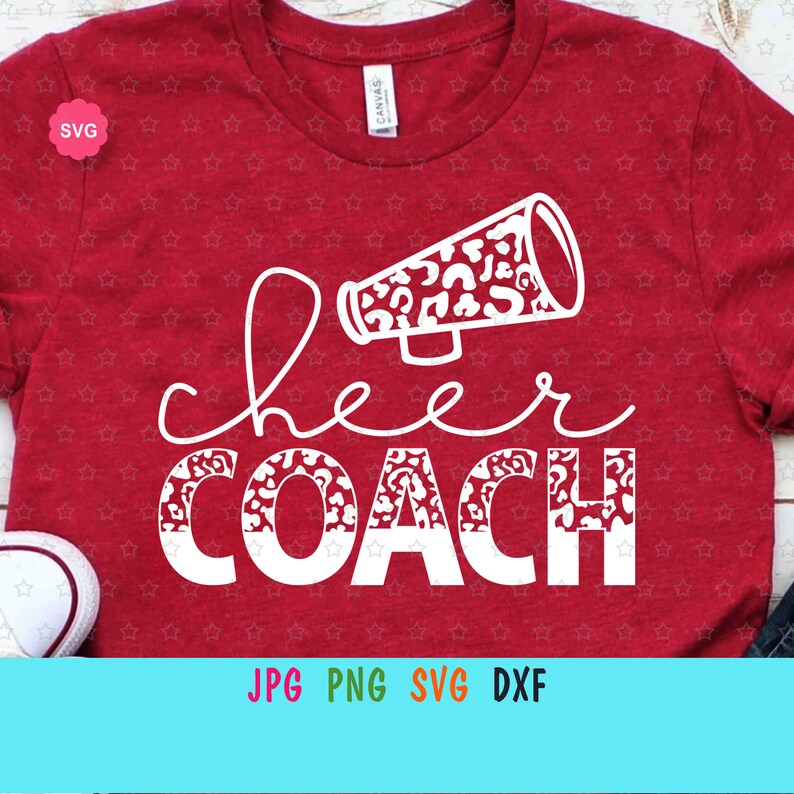 Cheer Coach Leopard Svg for Cricut Cheerleader Svg Cheer Mom - Etsy