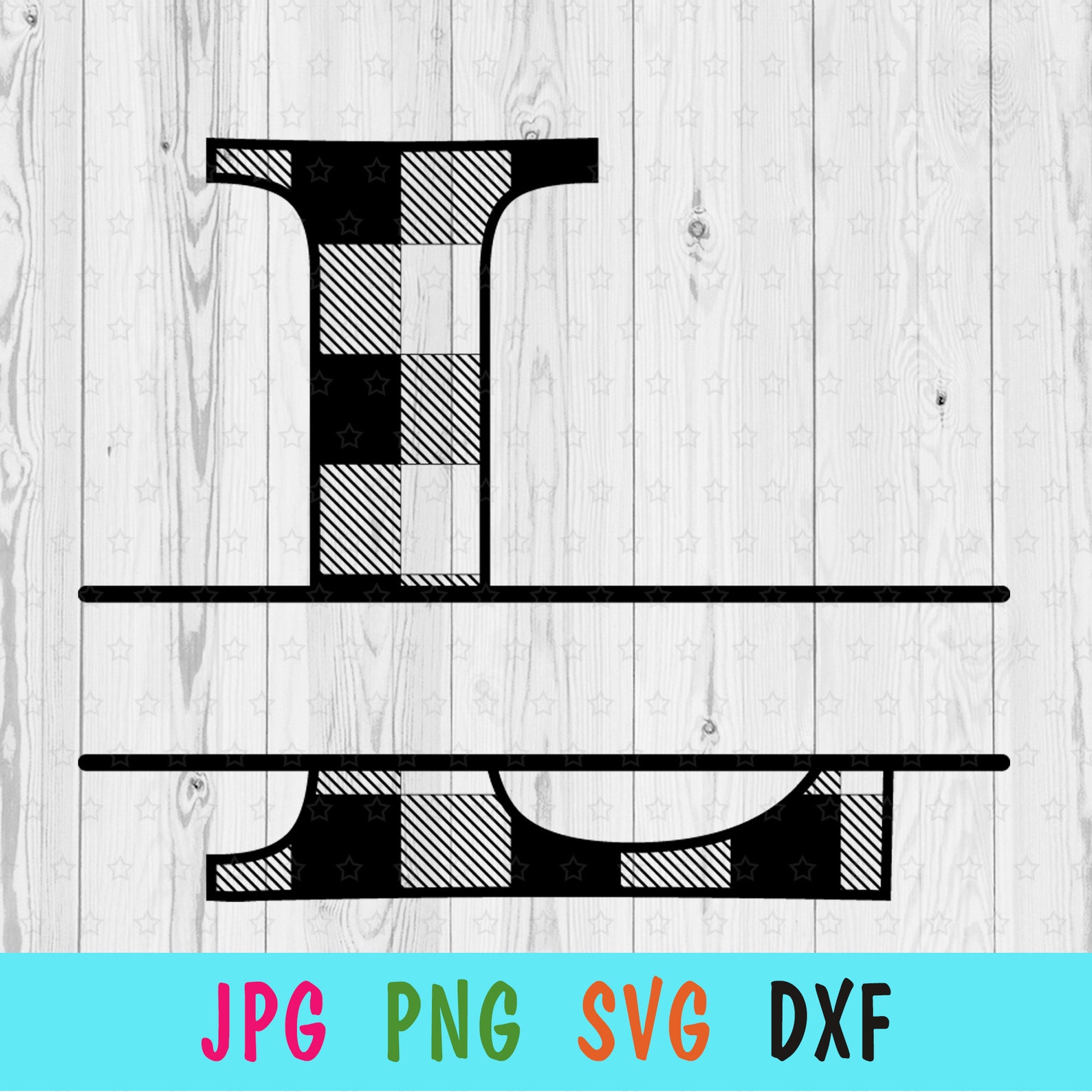 Split Monogram SVG for Cricut Letter L Monogram Print for - Etsy