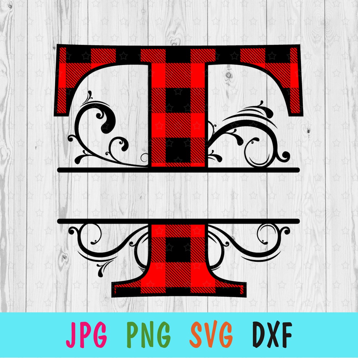 Split Monogram SVG for Cricut, Letter T Monogram Print for T-shirt ...