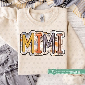 Fall Mimi Png, Hello Autumn Png, Fall Png, Floral Mimi Png, Bright ...