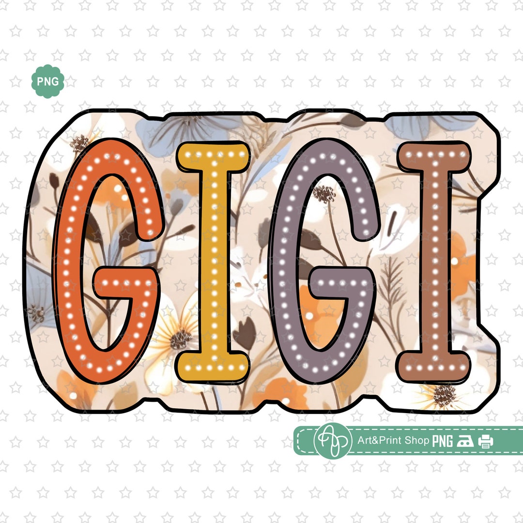 Fall Gigi Png, Hello Autumn Png, Fall Png, Floral Gigi Png, Bright ...