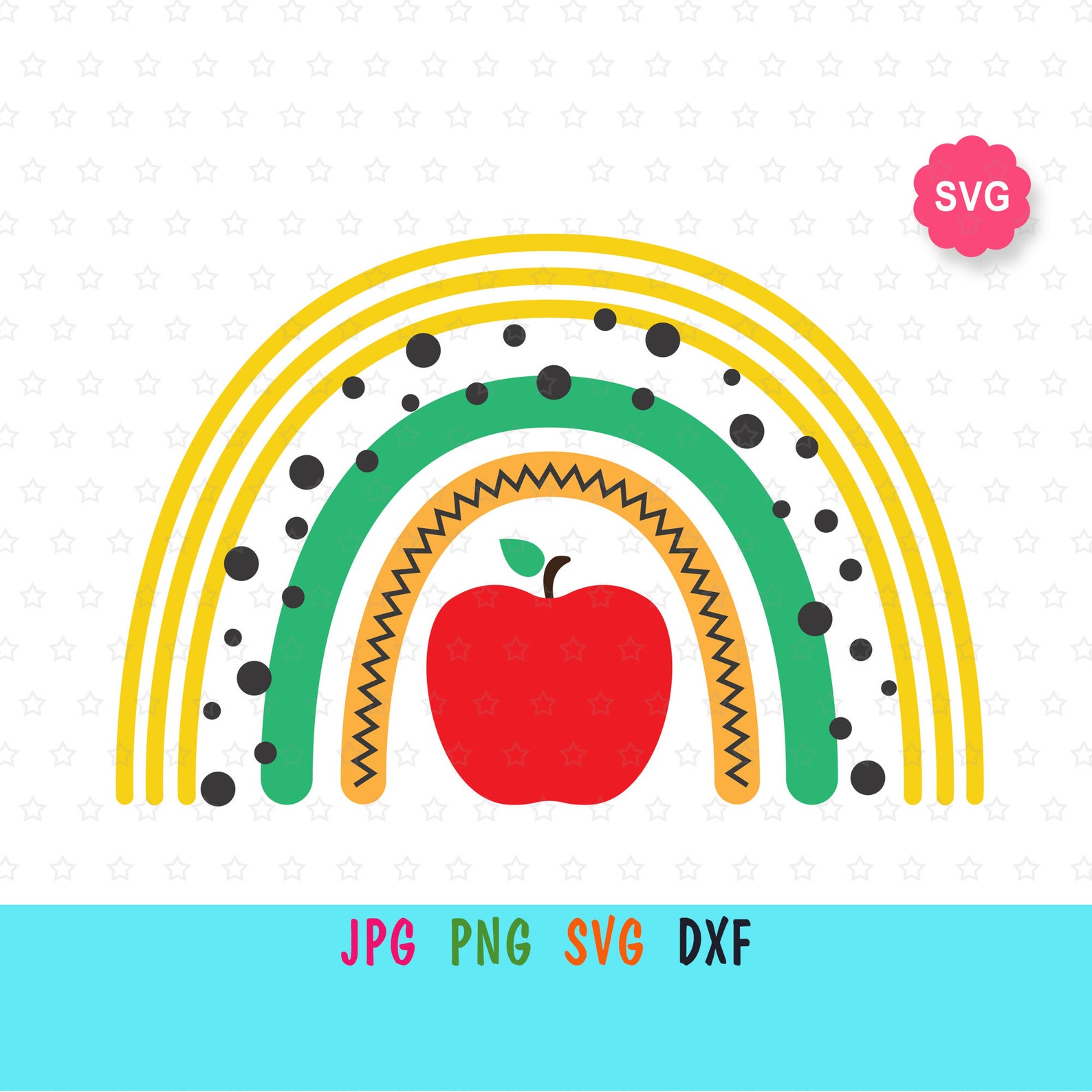 Rainbow Teacher Svg for Cricut Boho Rainbow Print for - Etsy