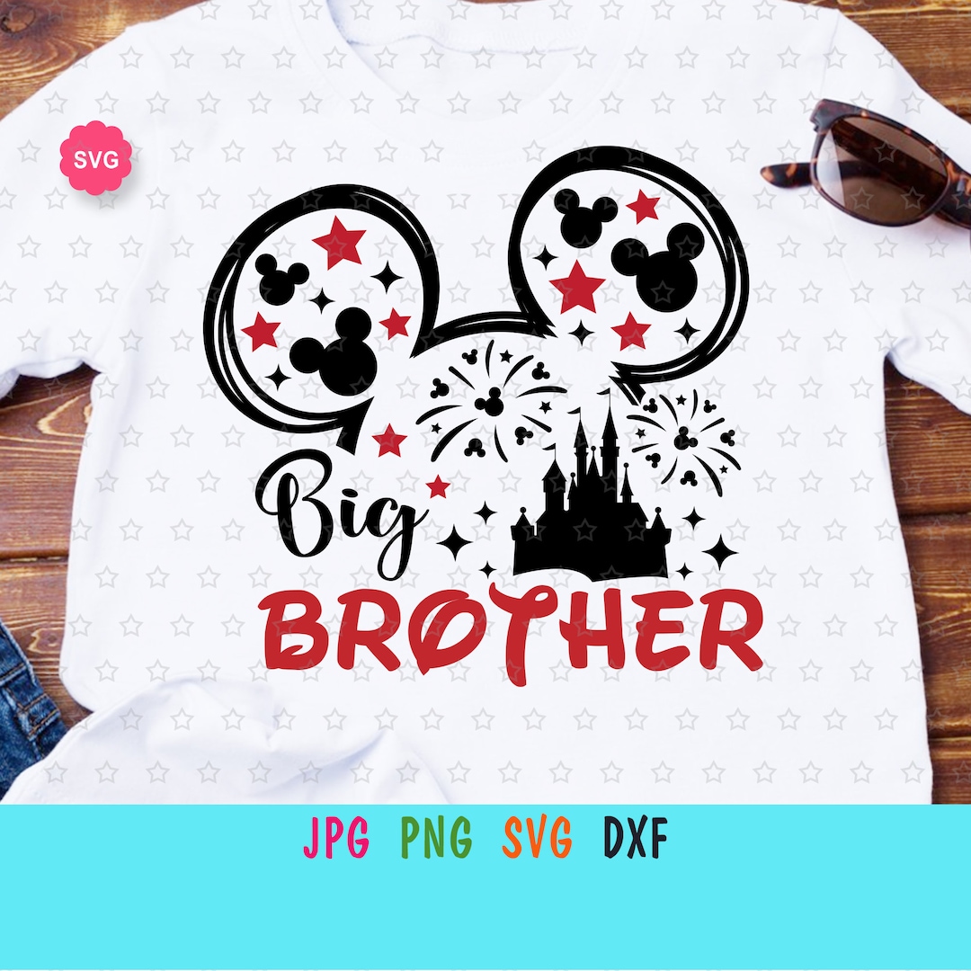Mouse Big Brother Svg for Cricut, Brother Shirt Svg, Birthday Brother ...