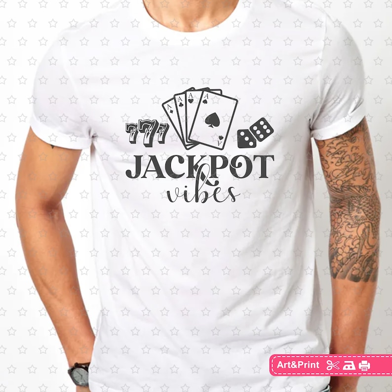 Jackpot Vibes Svg for Cricut Casino Playing Card Svg Casino - Etsy