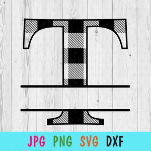 Split Monogram SVG for Cricut, Letter T Monogram Print for T-shirt ...