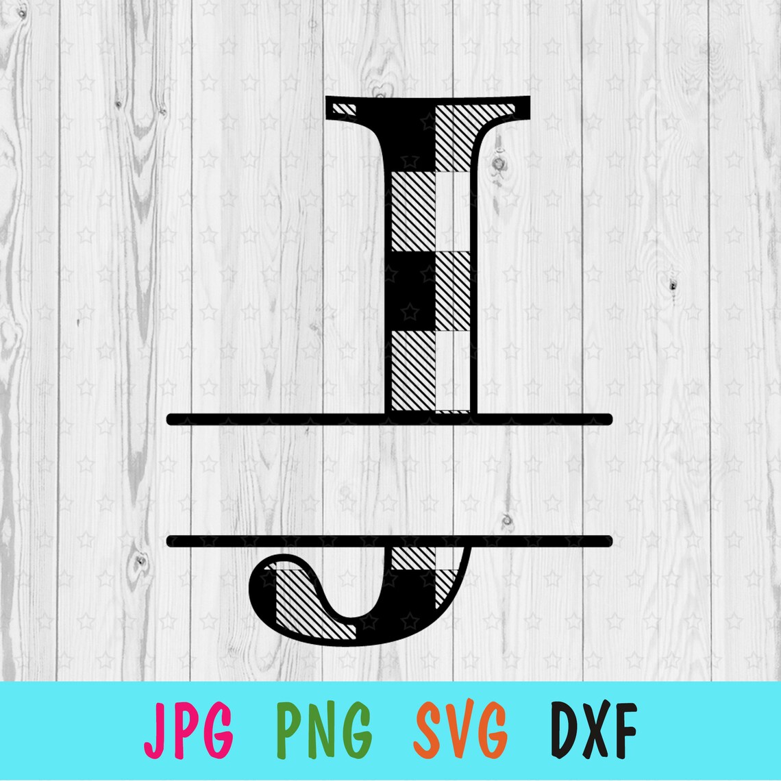 Split Monogram SVG for Cricut Letter J Monogram Print for - Etsy