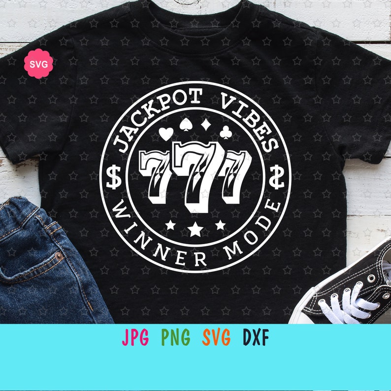 Jackpot Vibes Svg for Cricut Winner Mode Svg Playing Card - Etsy