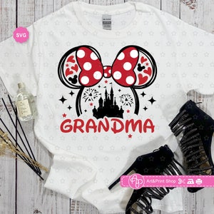 Mouse Grandma Svg for Cricut, Grandma Svg, Family Trip Svg, Mouse Ears ...