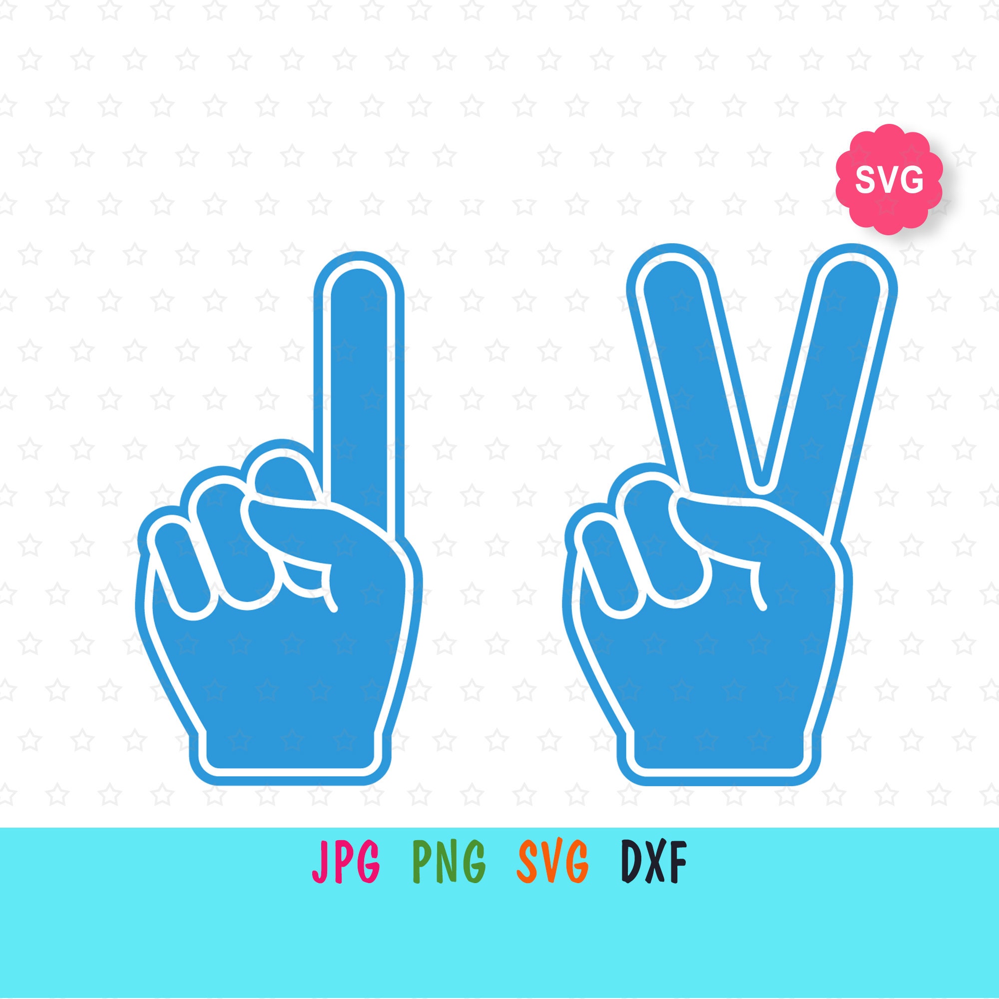 Foam Finger SVG for Cricut Football Fan Craft Pattern - Etsy