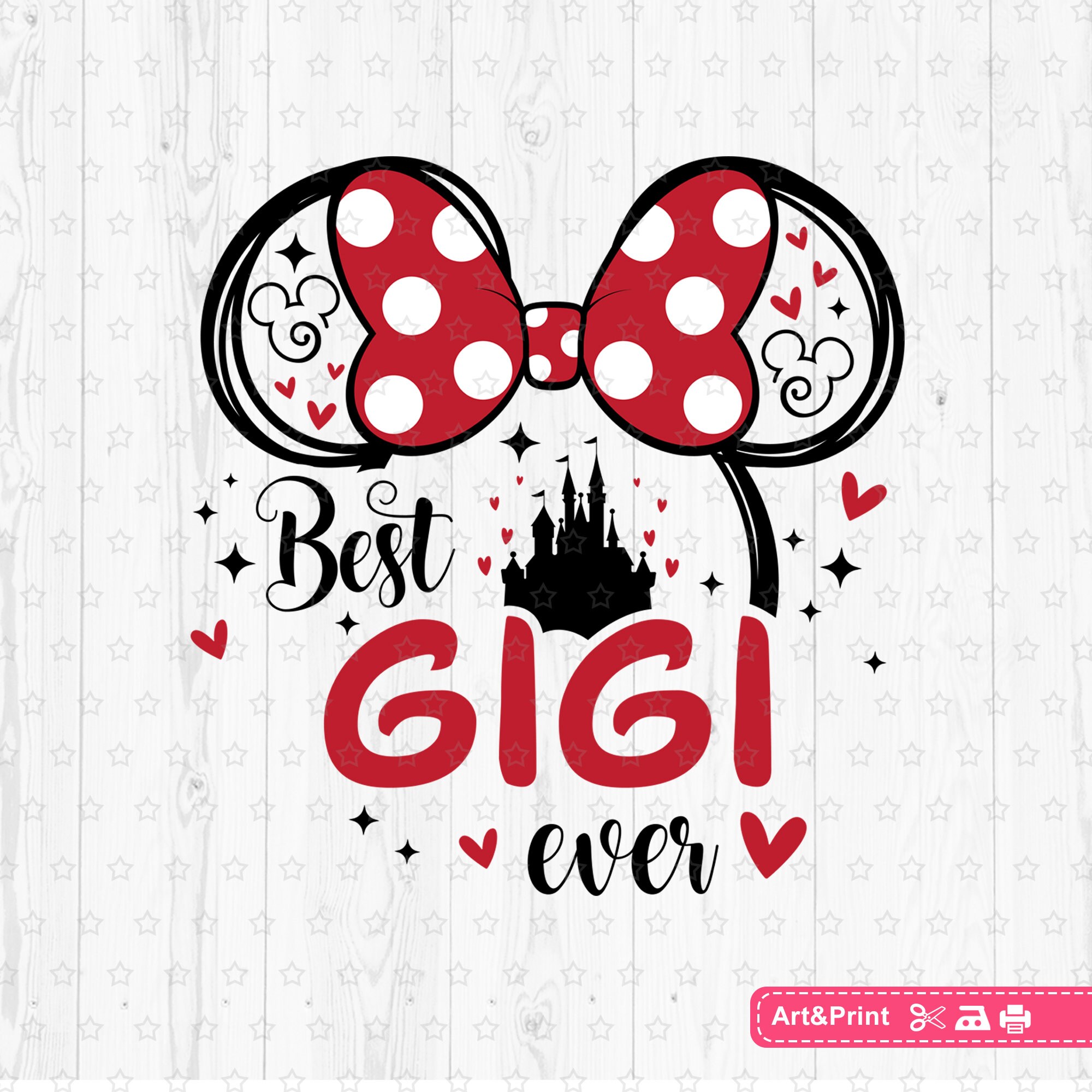 Mouse Best Gigi Ever Svg for Cricut, Mothers Day Print for T-shirt ...