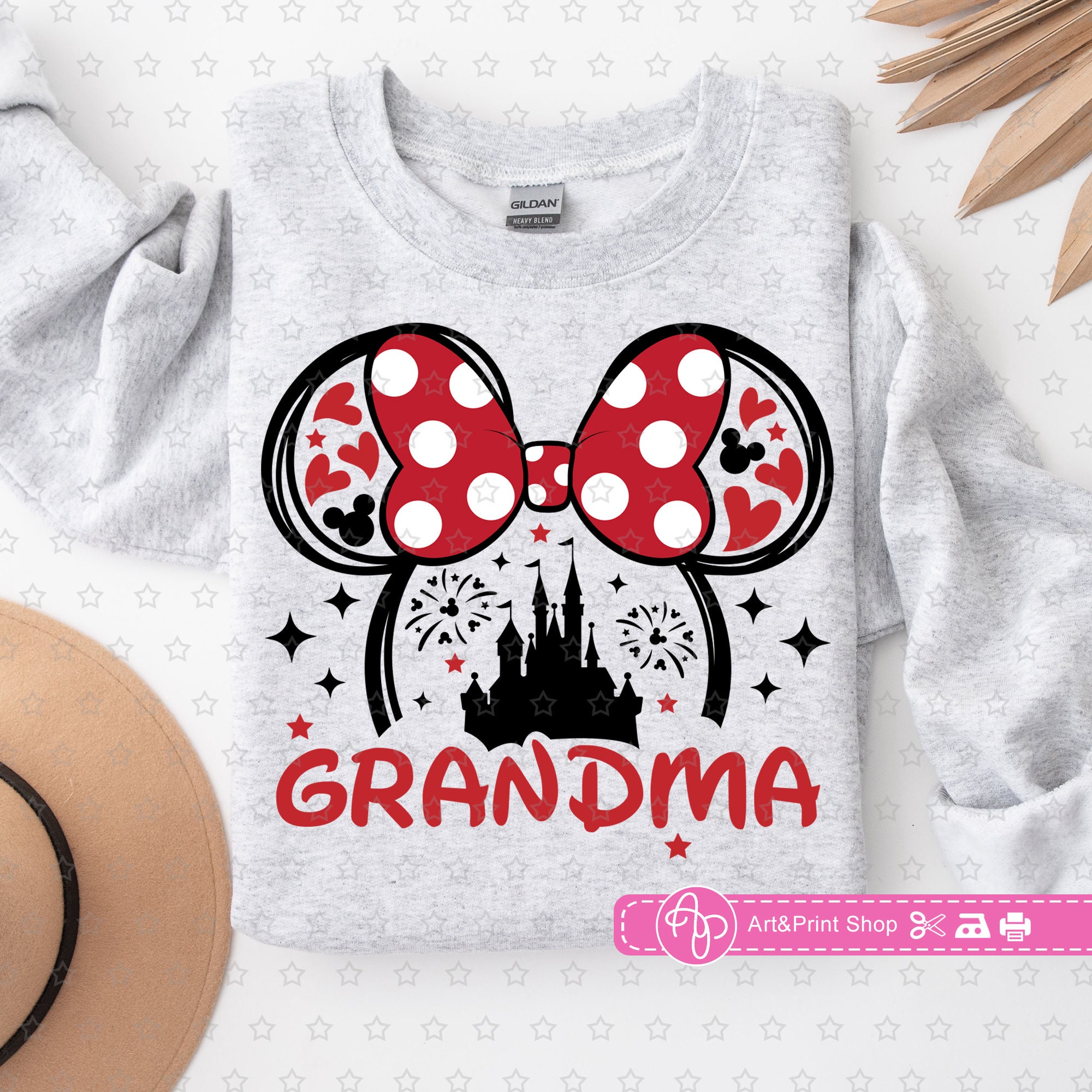 Mouse Grandma Svg for Cricut, Grandma Svg, Family Trip Svg, Mouse Ears ...