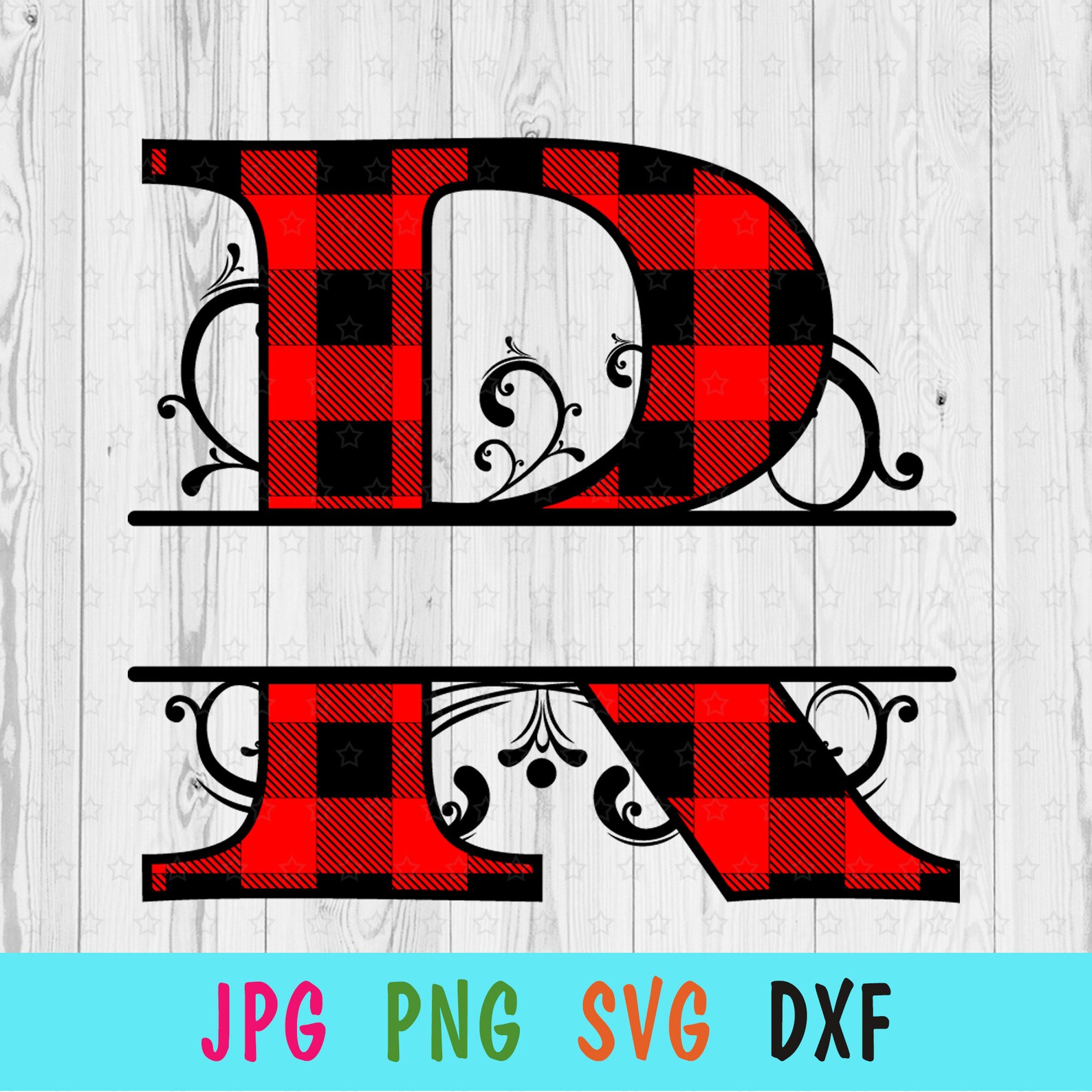 Split Monogram SVG for Cricut, Letter R Monogram Print for T-shirt ...