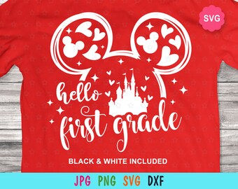 Hello School Svg for cricut Back to school print for t-shirt | Etsy