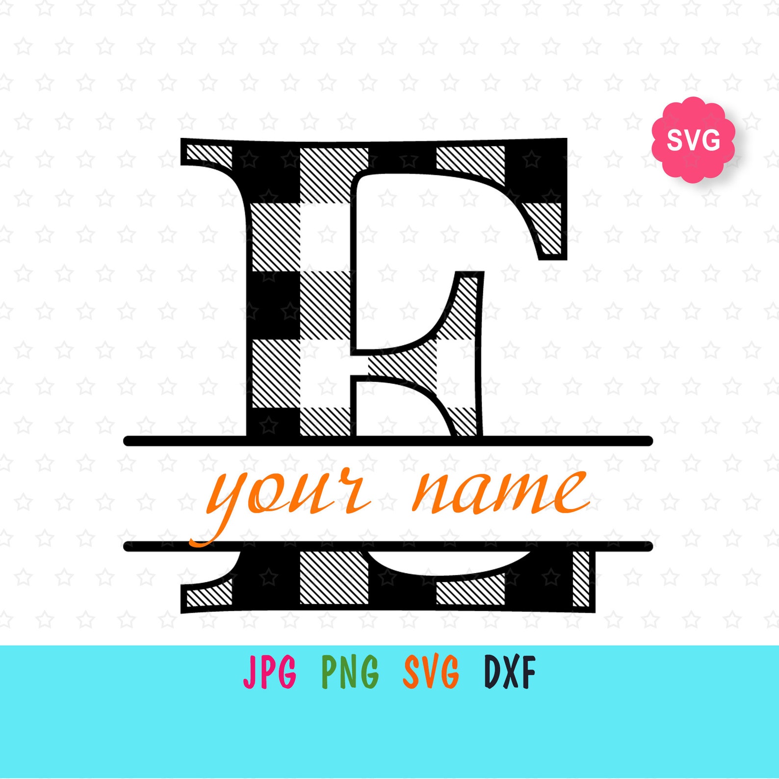 Split Monogram SVG for Cricut, Letter E Monogram Print for T-shirt ...