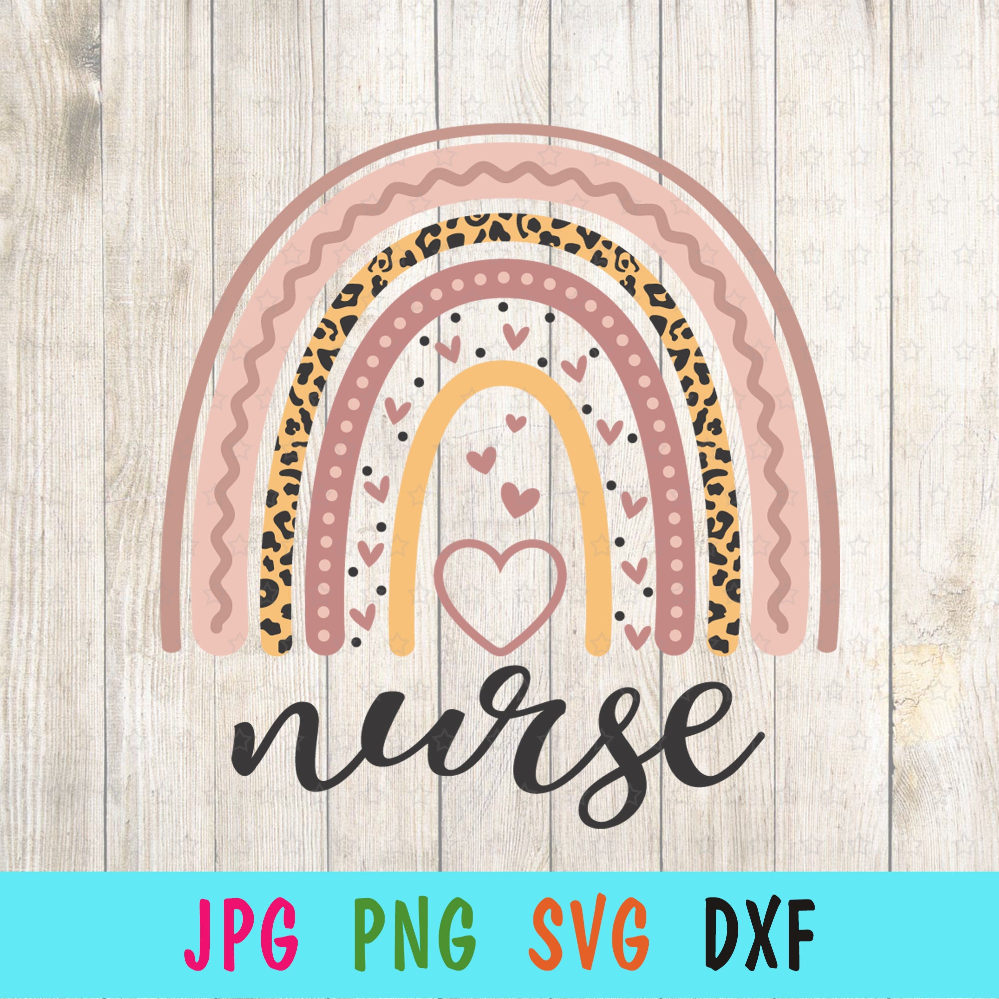 Boho Rainbow Nurse Svg para cricut Nurse life print para | Etsy