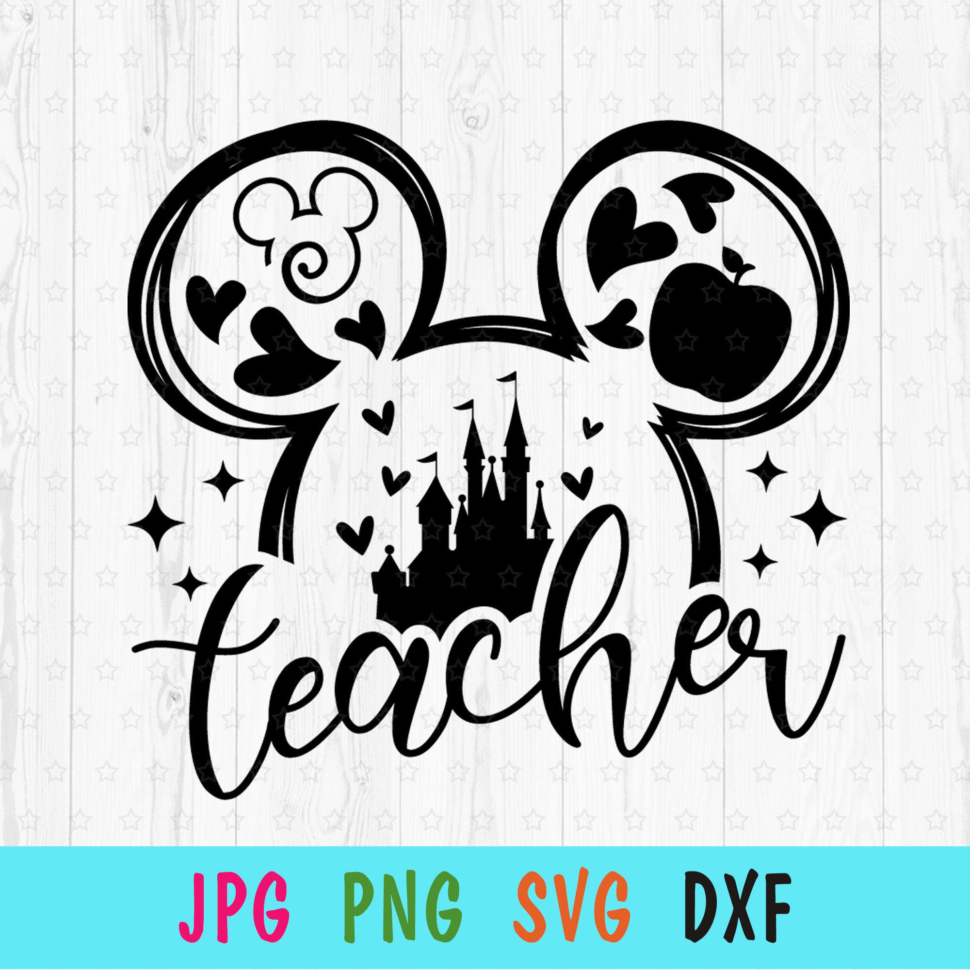 Disney teacher Svg for cricut Mickey teacher print for | Etsy