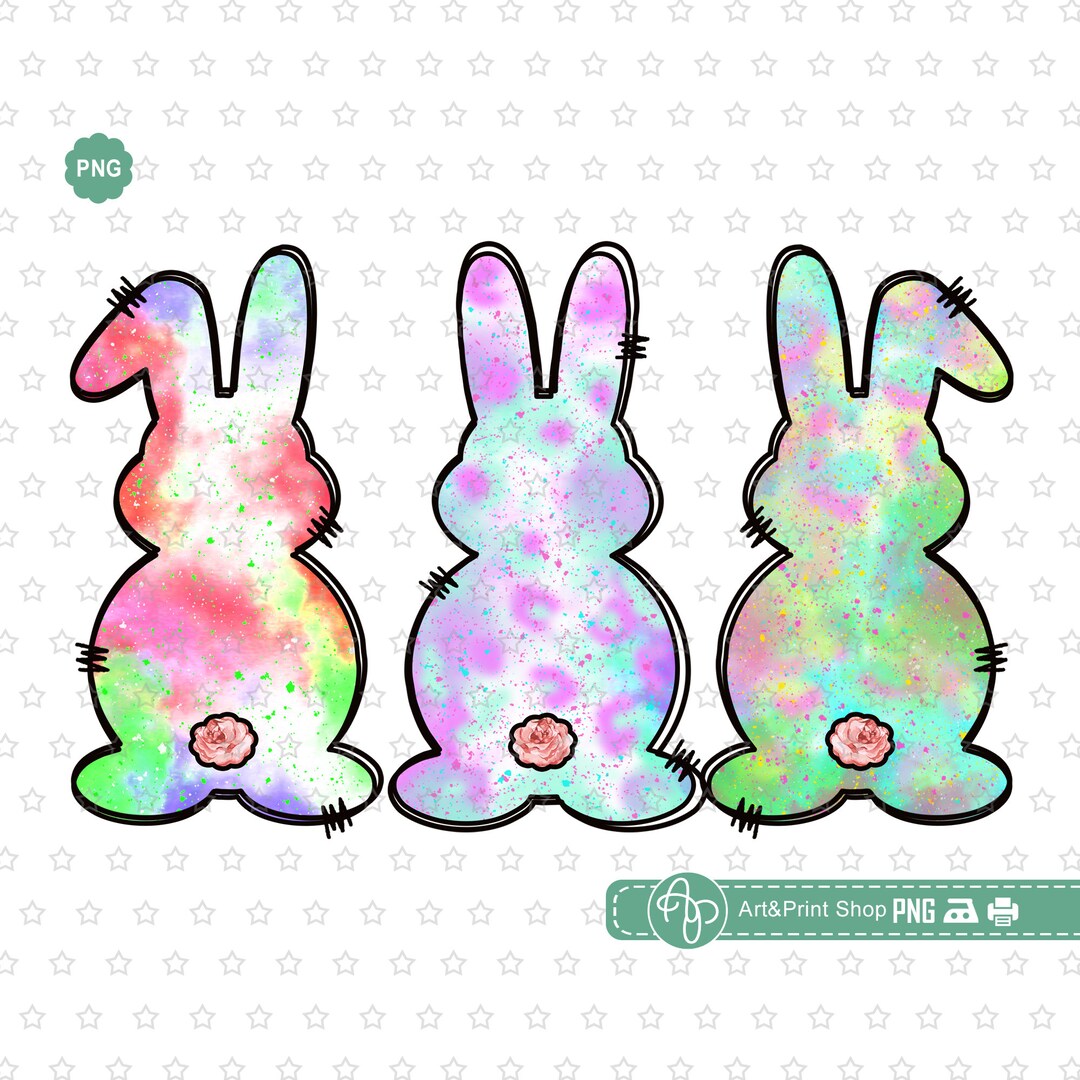 Rainbow Easter Bunny Png, Vintage Happy Easter Png, Hello Spring Png ...