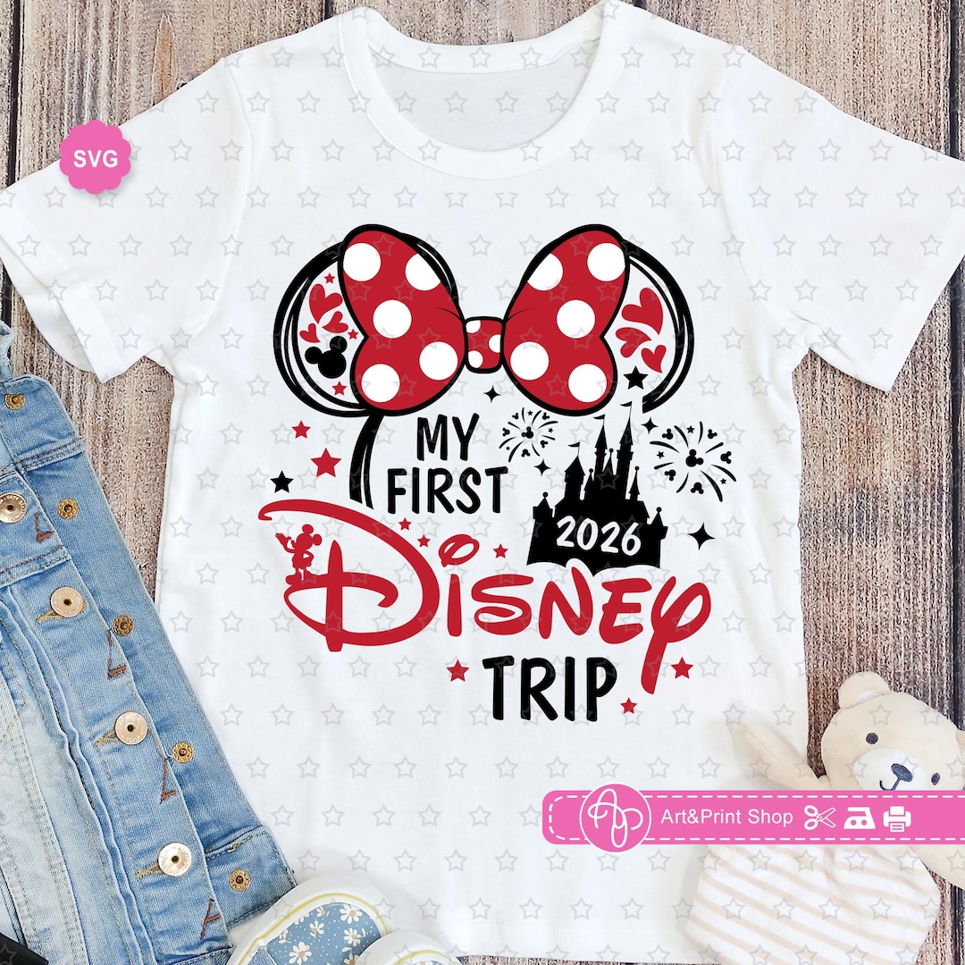 Mouse My First Trip to Castle 2026 SVG: Birthday Girl, Family Vacation ...